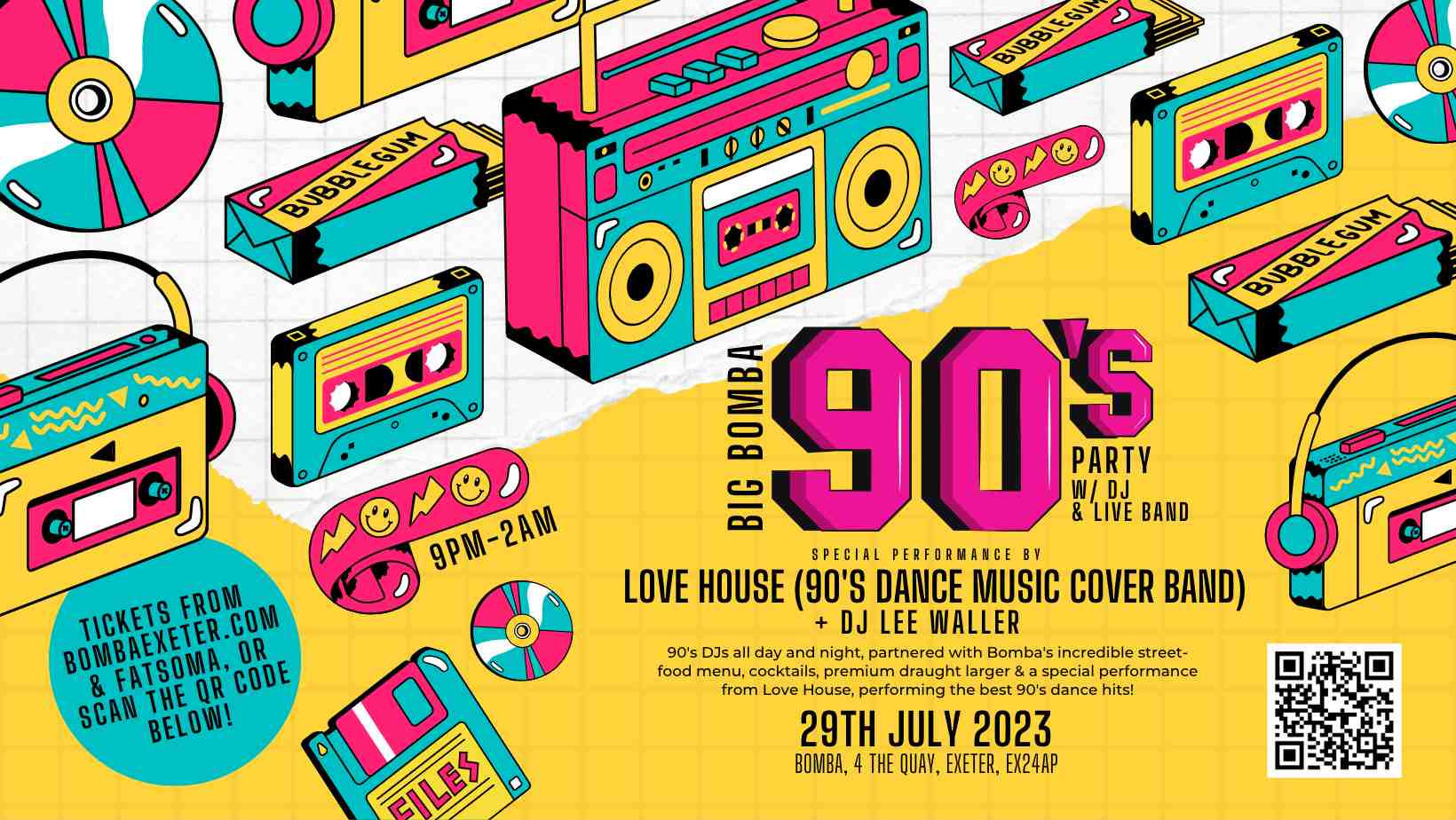 90’s dance music party at Bomba, Exeter on 29th Jul 2023 | Fatsoma