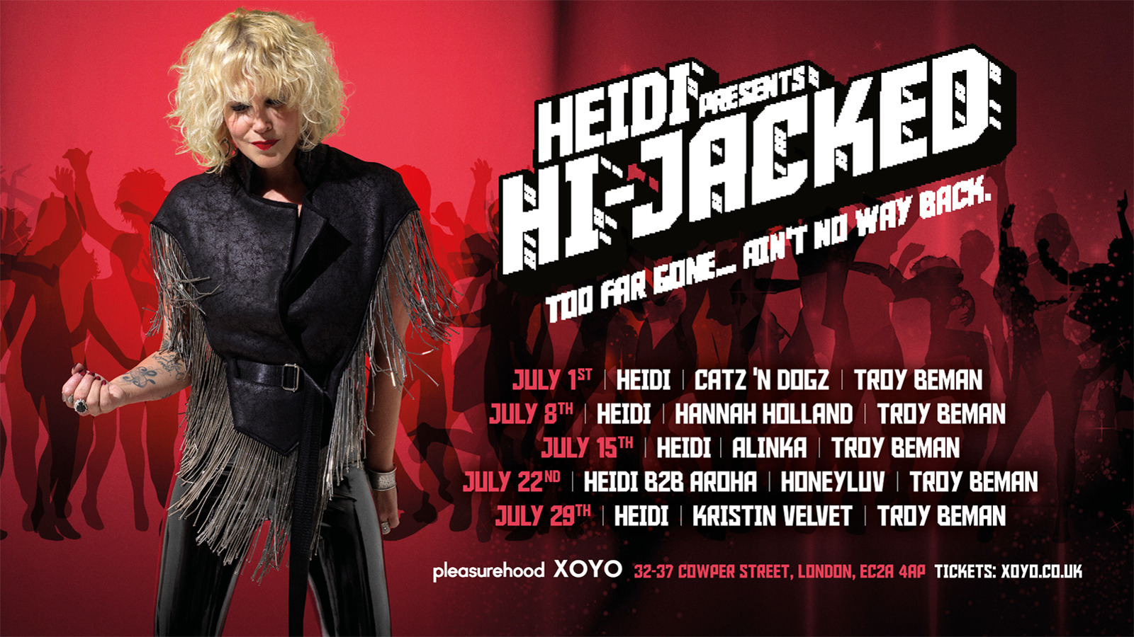 Heidi presents Hi-Jacked residency: Heidi + Honeyluv + Troy Beman at ...