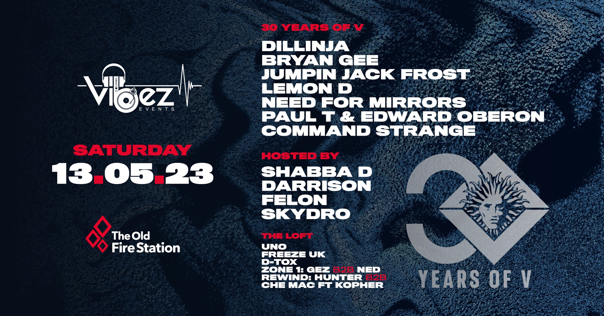 Vibez Presents... 30 Years Of V Bournemouth at The Old Fire Station ...