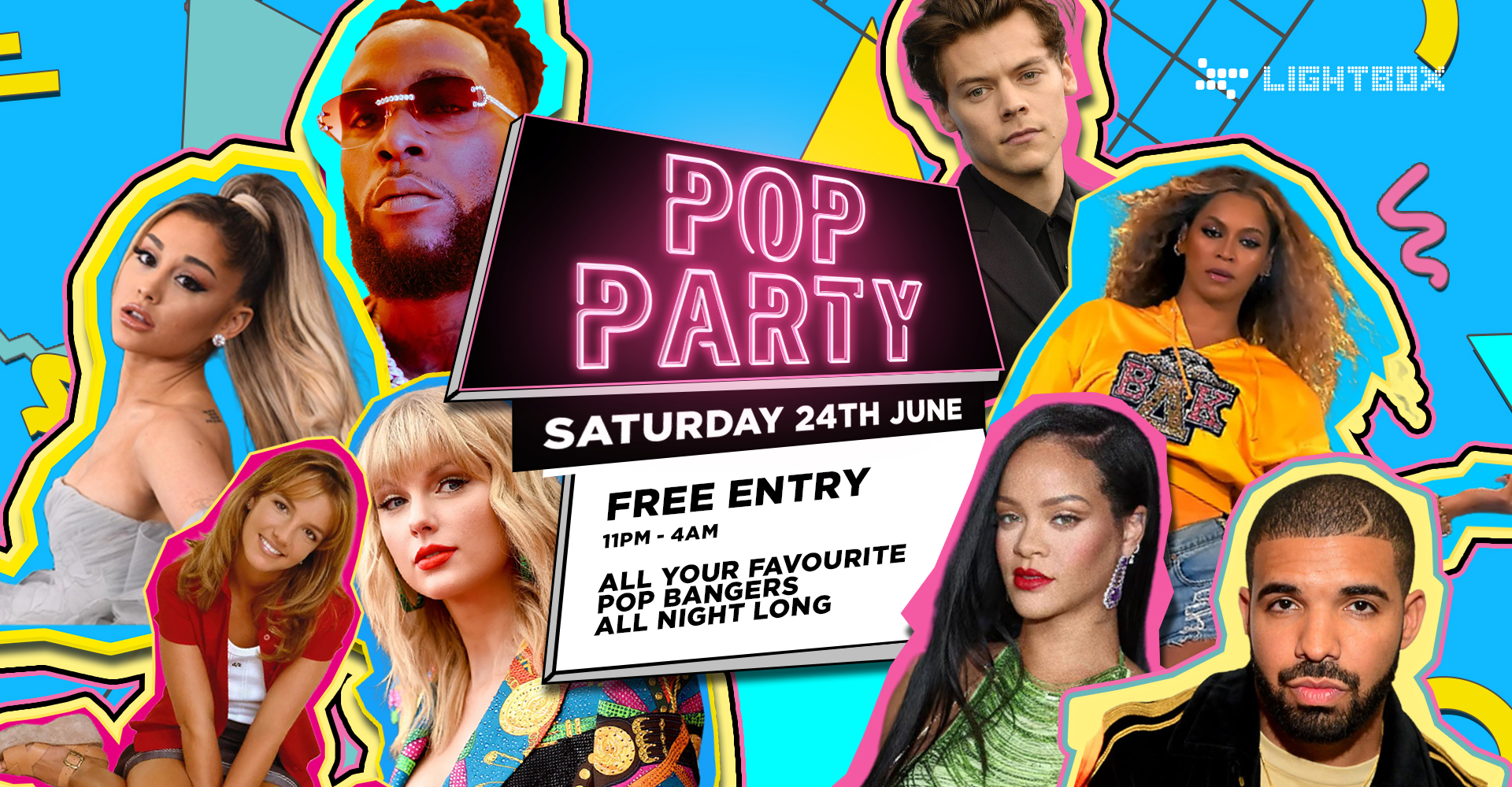 Pop Party - Pop All Night Long at Lightbox, London on 24th Jun 2023 | Fatsoma