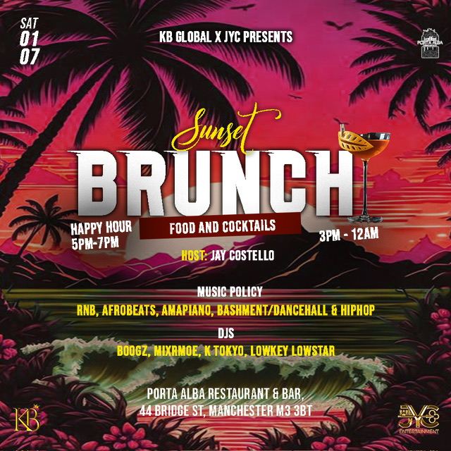 Sunset Brunch at Porta Alba, Manchester on 1st Jul 2023 | Fatsoma