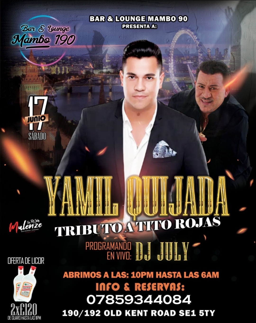 TRIBUTO A TITO ROJAS MAMBO190 at Mambo 190, London on 17th Jun 2023 ...