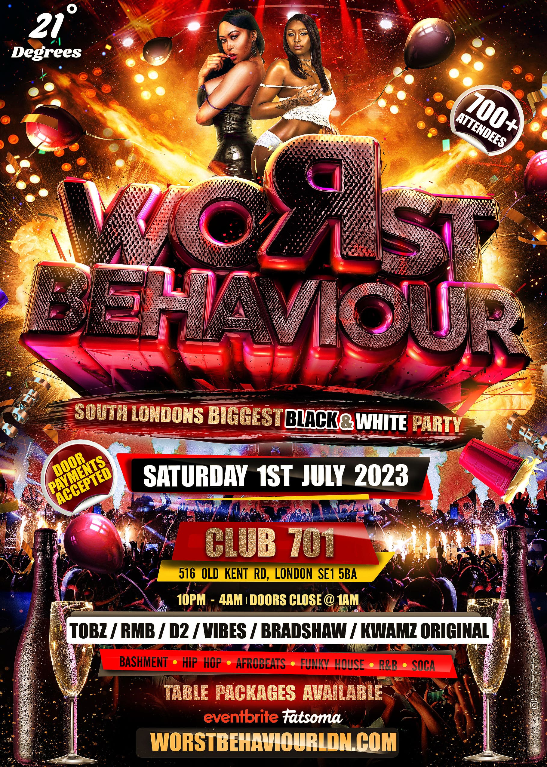 WORST BEHAVIOUR - South London's Biggest Black & White Party! at Club ...