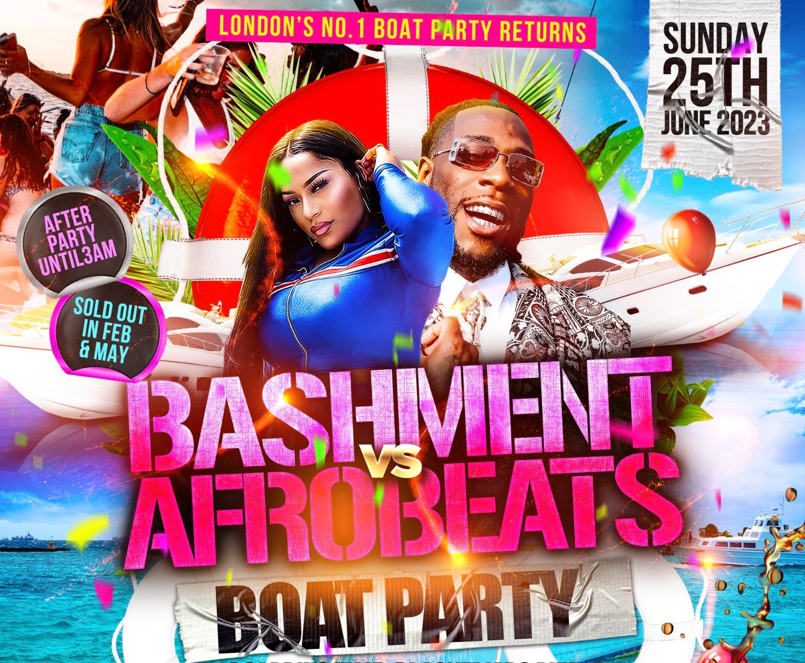 Bashment Vs Afrobeats - London Summer Boat Party at Uber Boat by Thames ...