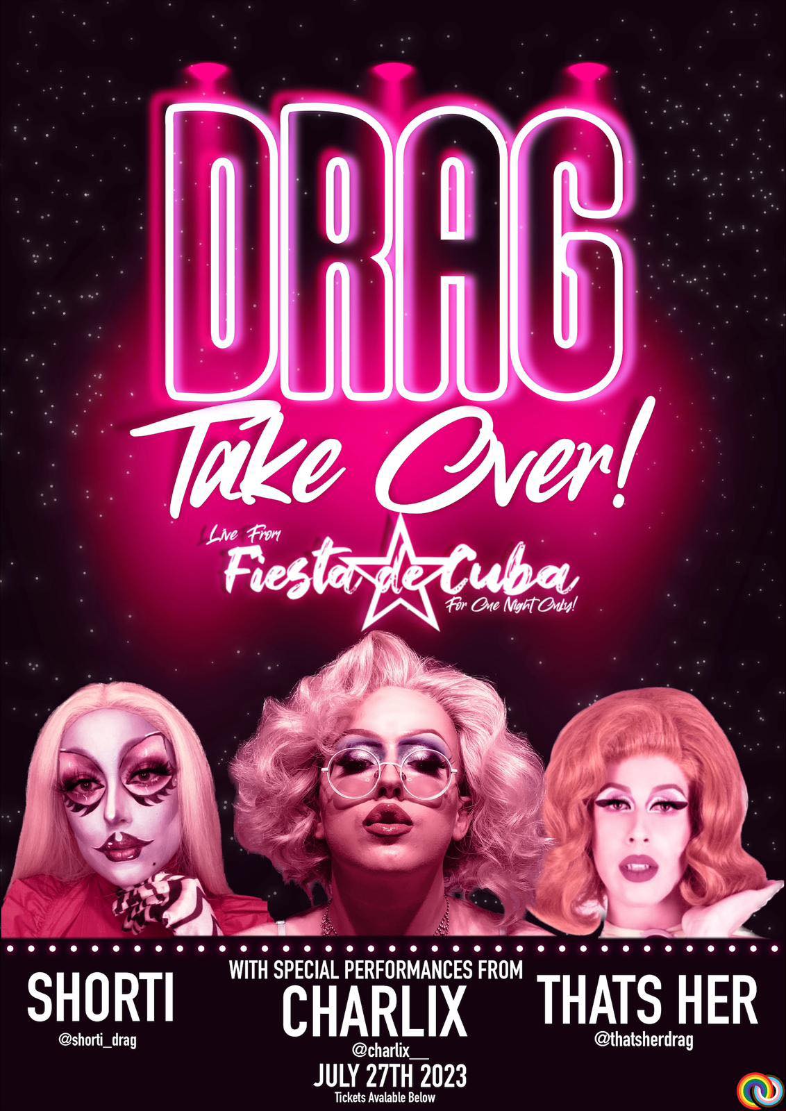 Drag Takeover at Fiesta de Cuba (Swindon), Swindon on 27th Jul 2023 | Fatsoma