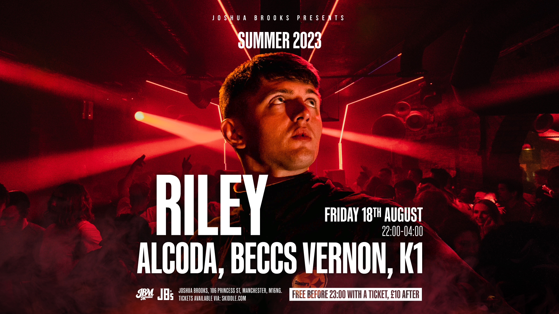 Riley & Friends [free party] at Joshua Brooks, Manchester on 18th Aug ...