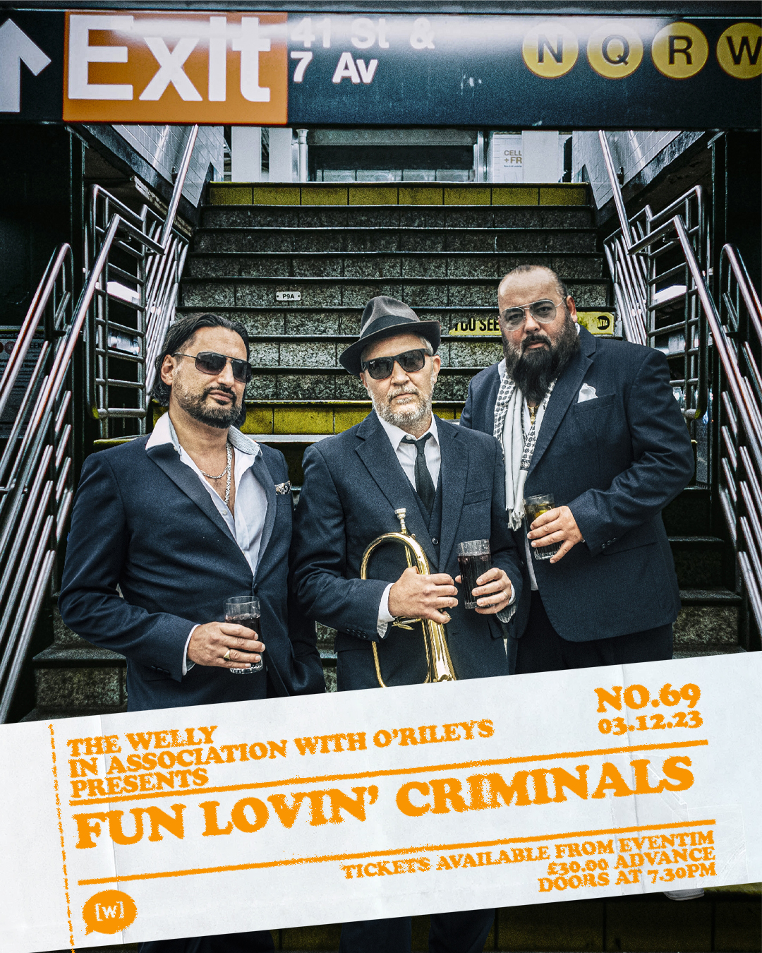 Fun Lovin' Criminals at The Welly, Kingston upon Hull on 3rd Dec 2023 ...