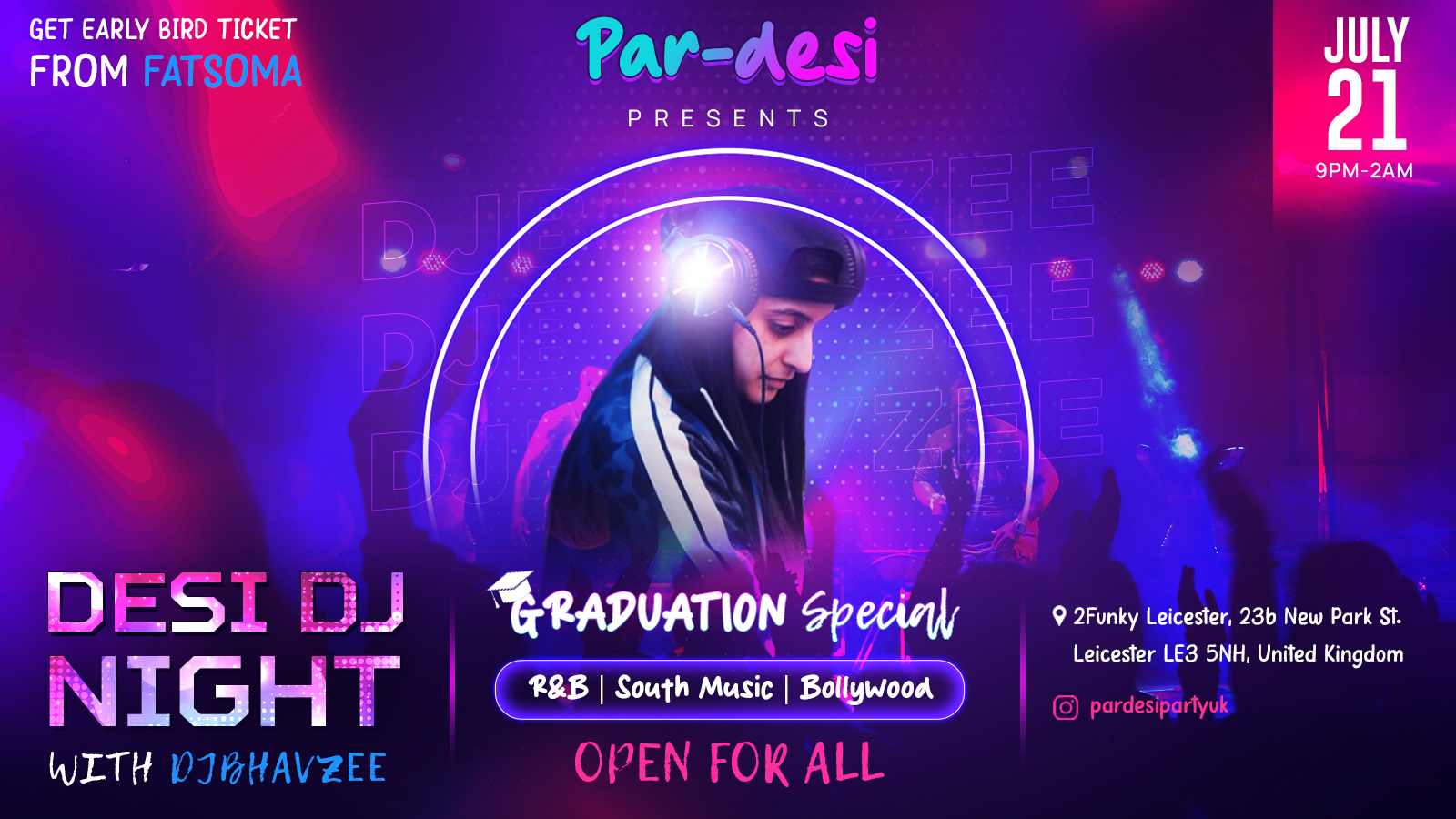 Desi DJ Night at The 2 Funky Street Kitchen, Leicester on 21st Jul 2023 ...