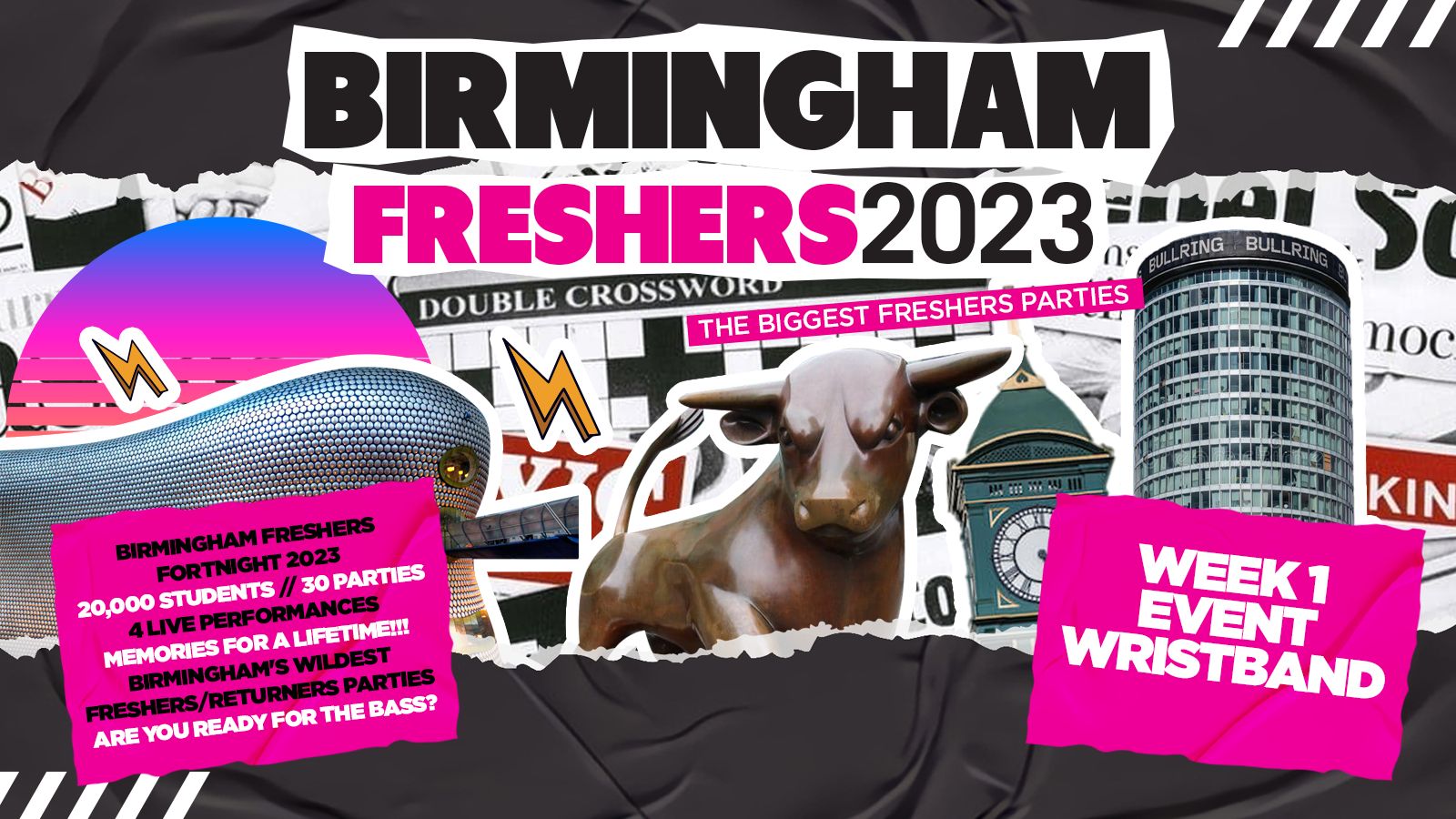 Birmingham Freshers Week 1 Wristband - 11 Events // 1 Wristband at ...
