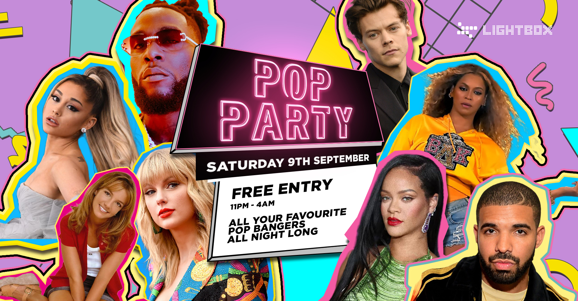 Pop Party - Pop All Night Long at Lightbox, London on 9th Sep 2023 ...