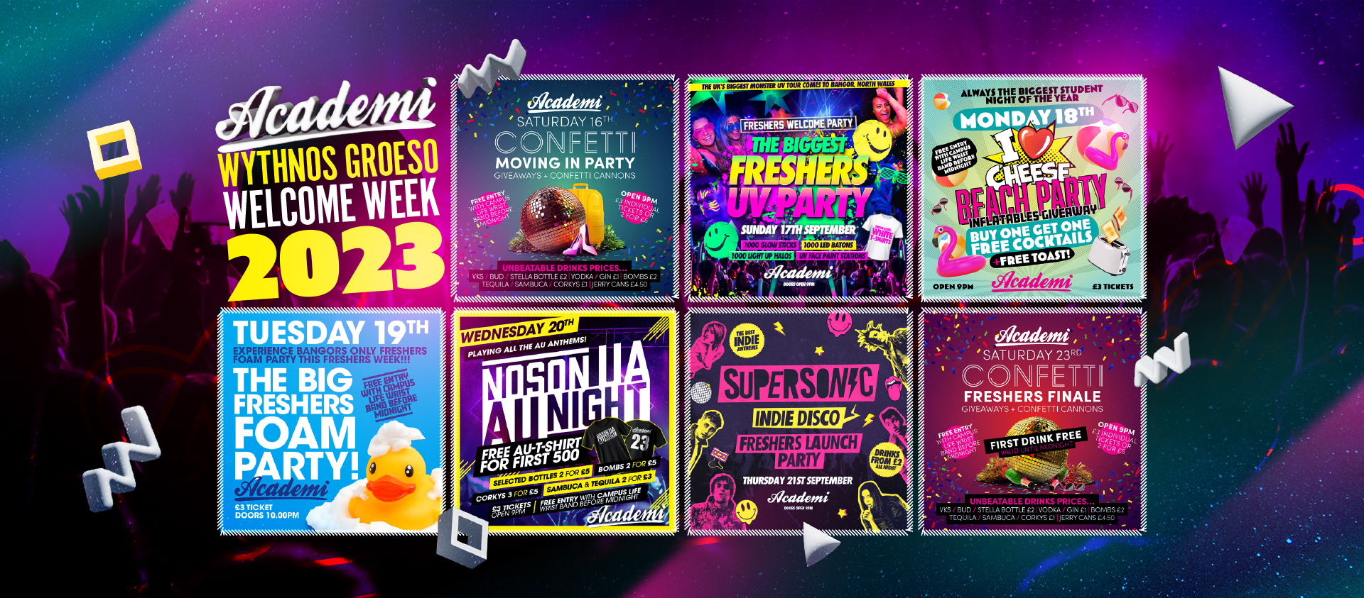 Bangor University Freshers Week Official - Full Week Wristband at ...