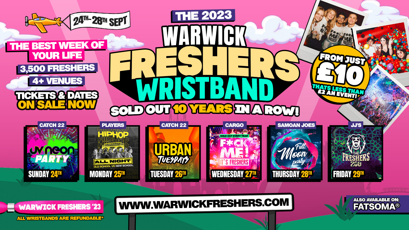 The 2023 Warwick Freshers Wristband | Warwick Freshers 2023 - 6 Events for £10! at Various ...