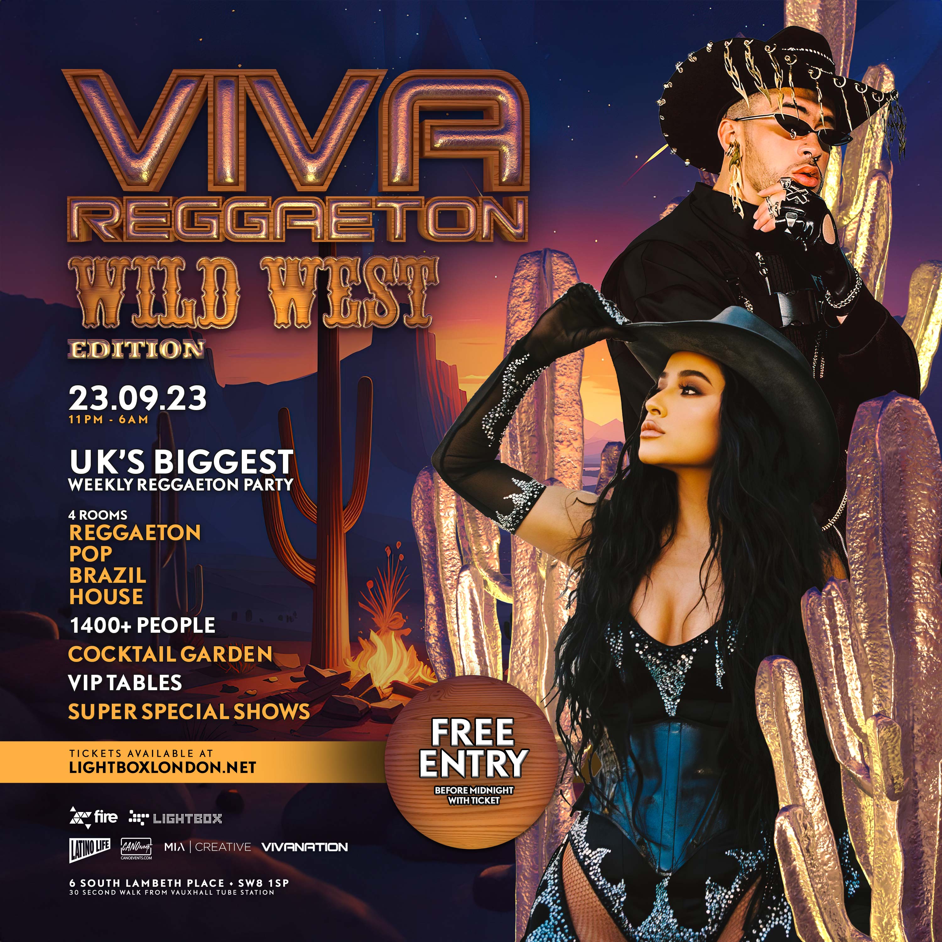 VIVA Reggaeton - Wild West Edition at Lightbox, London on 23rd Sep 2023 | Fatsoma