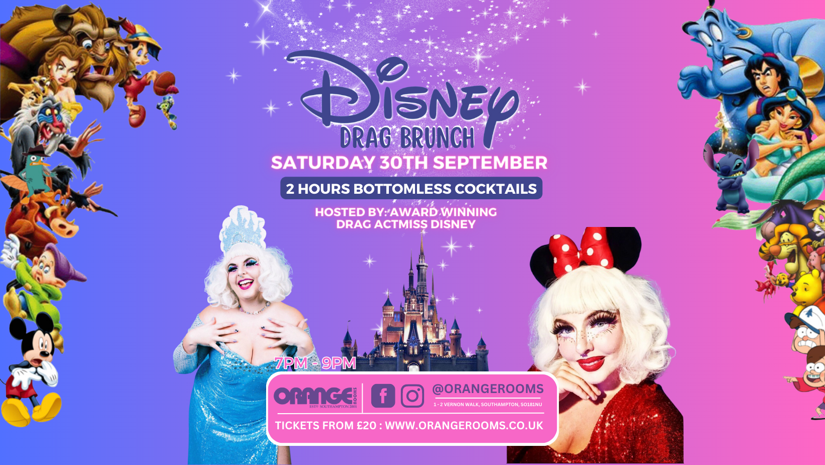 Disney Drag Brunch 30th September - SOLD OUT! at Orange Rooms ...