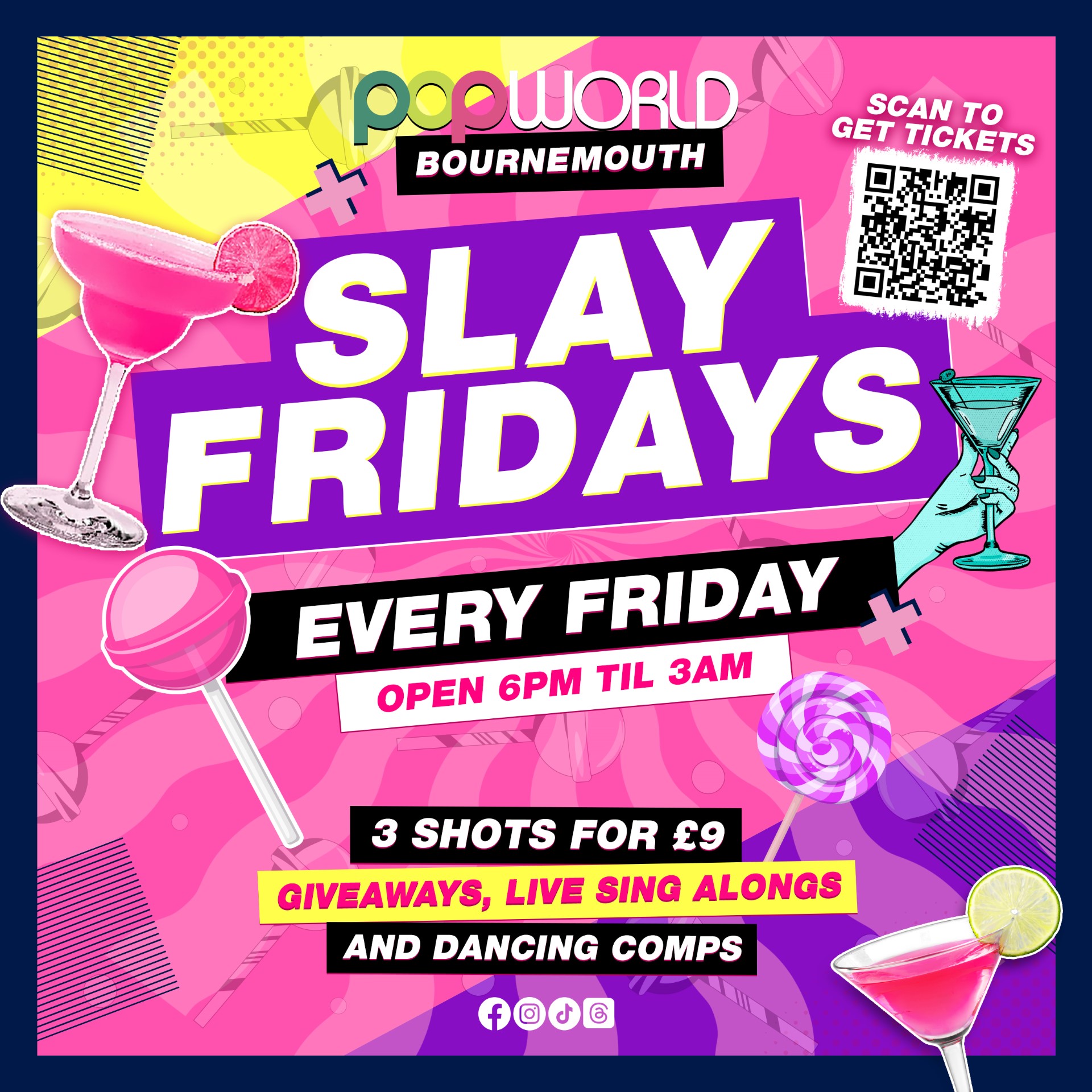 Slay Fridays at Popworld Bournemouth, Bournemouth on 8th Sep 2023 | Fatsoma