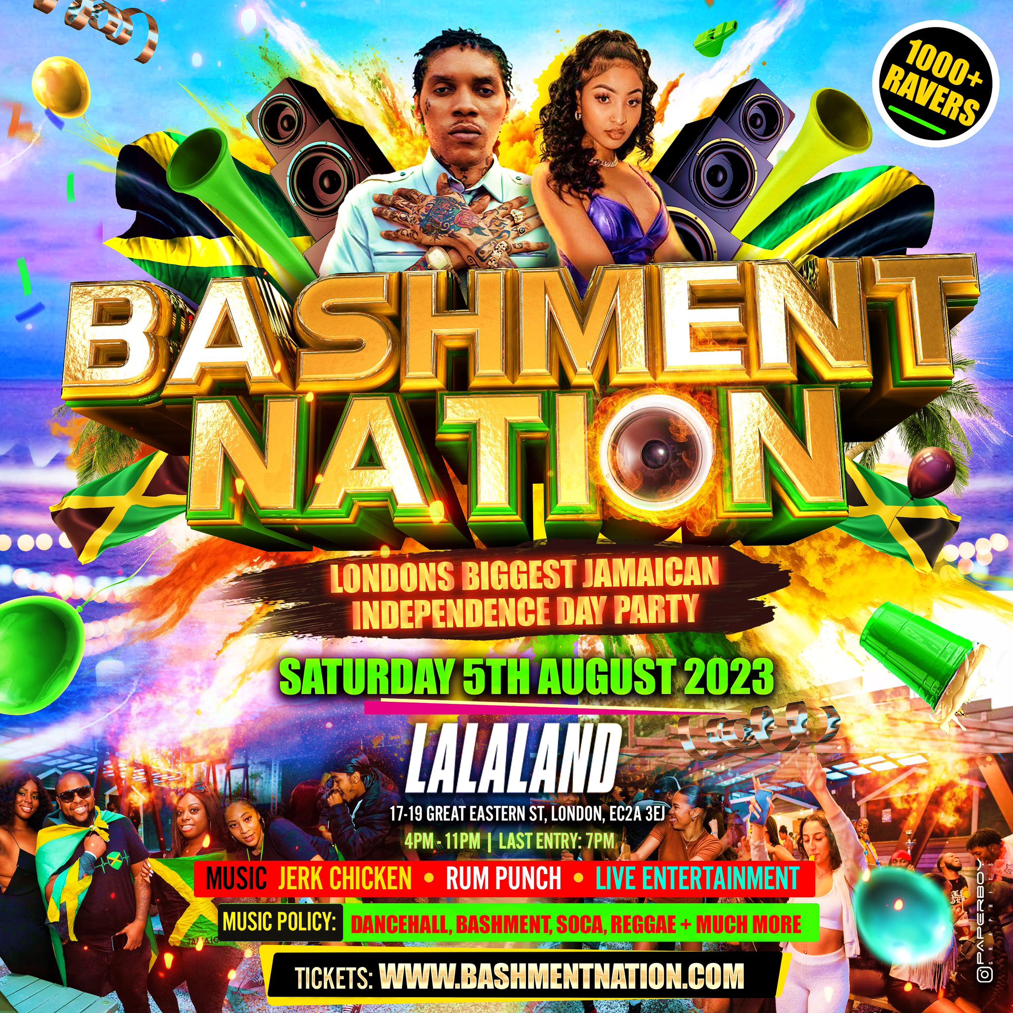 BASHMENT NATION - London’s Biggest Jamaican Independence Day Party - SOLD OUT at La La Land ...