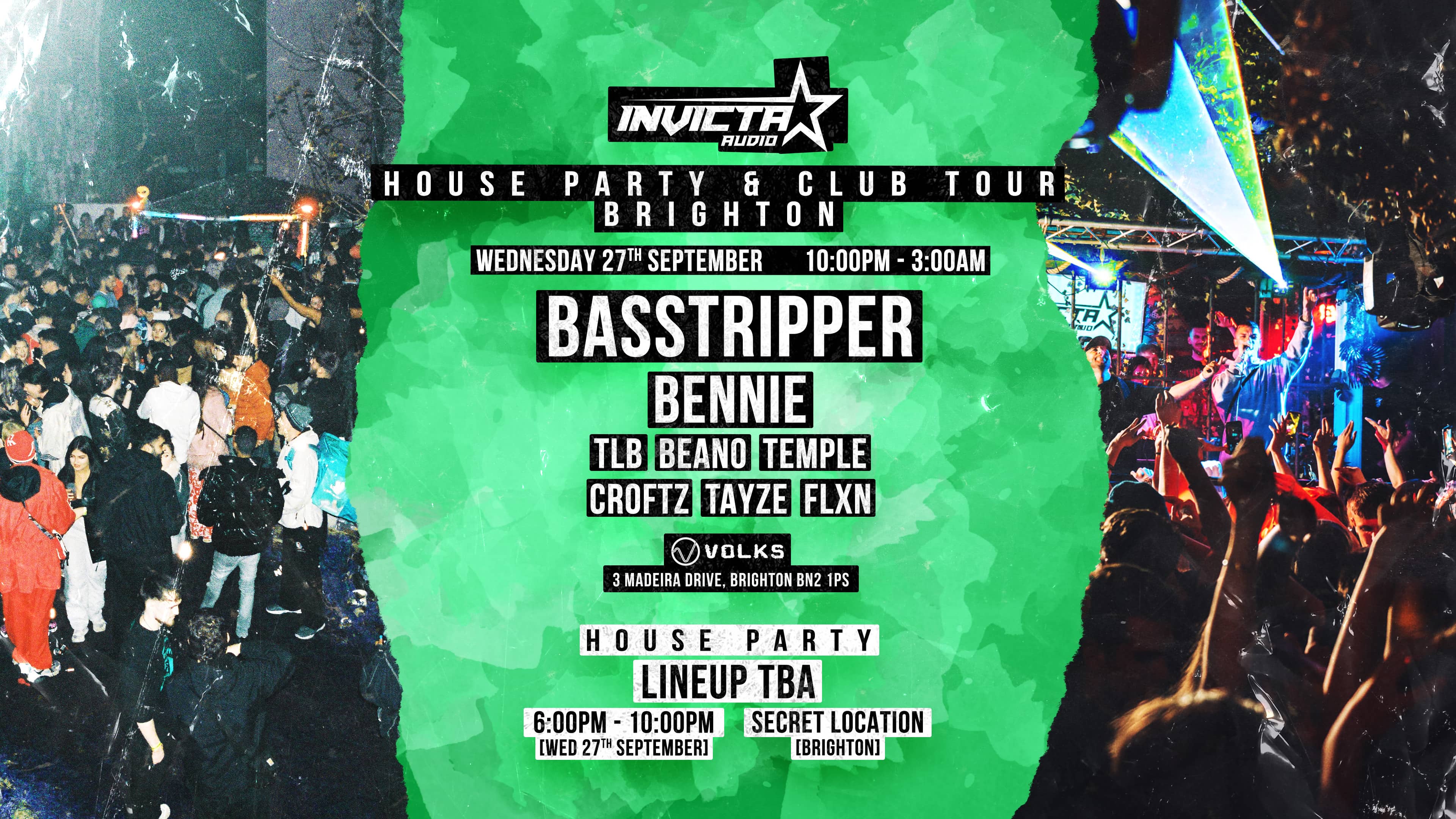 Invicta Audio House Party & Club Show Tour | BRIGHTON at Volks Club ...
