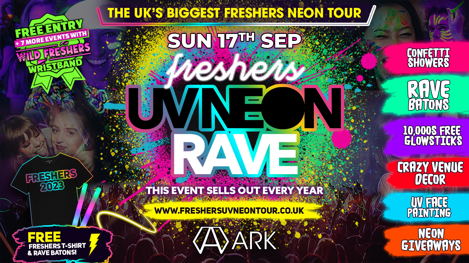 MANCHESTER FRESHERS UV NEON RAVE @ ARK 🚨 FINAL 50 TICKETS 🚨 Manchester ...