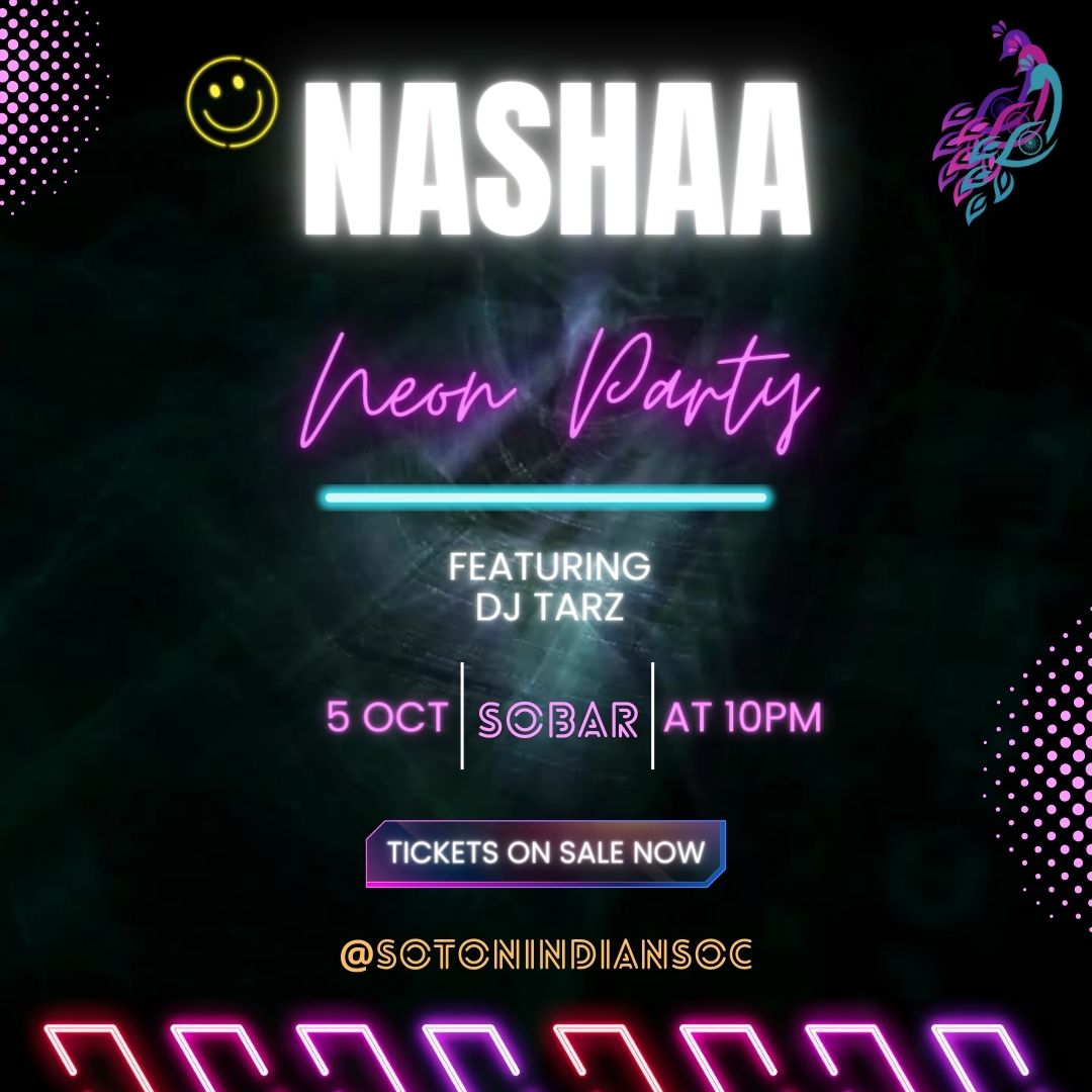 NASHAA - A Neon Bollywood Night at Sobar Southampton, Southampton on ...