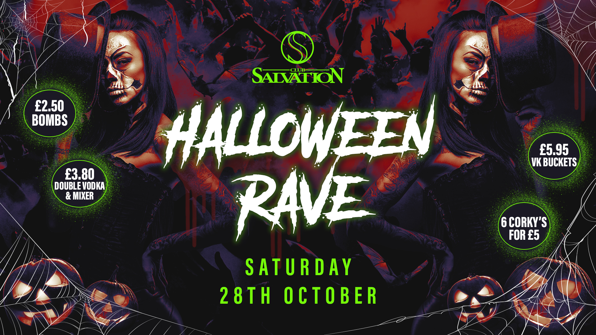 Salvation Saturdays - Halloween Rave at Club Salvation, York on 28th ...