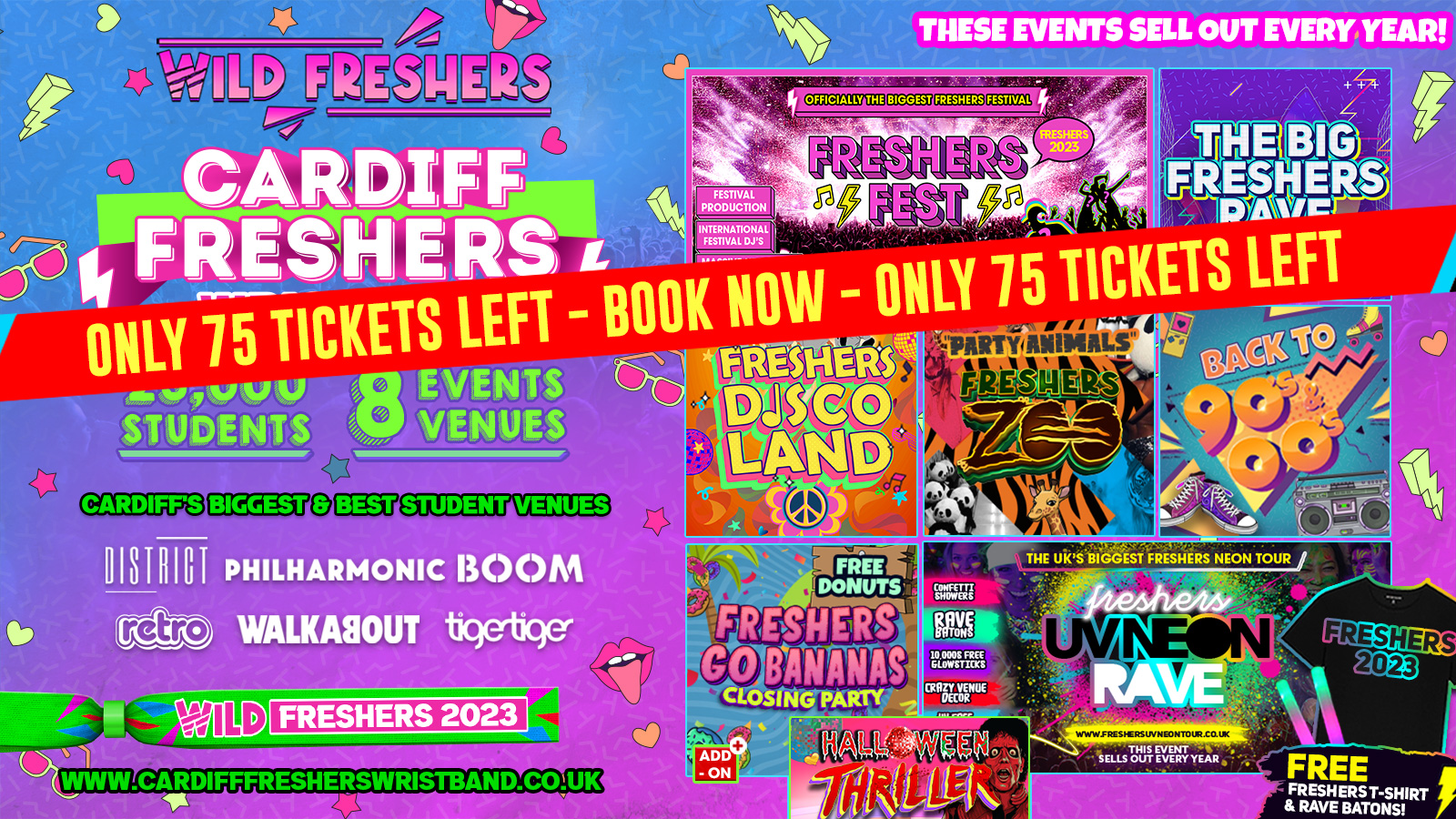 WILD CARDIFF [UNI OF WEEK] FRESHERS WRISTBAND⚡️FINAL 75 TICKETS! 🚨 ...