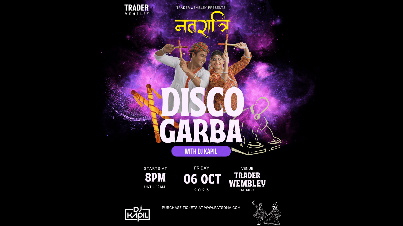 Pre-Navratri DJ Garba Night for the First time in Wembley at TRADER ...