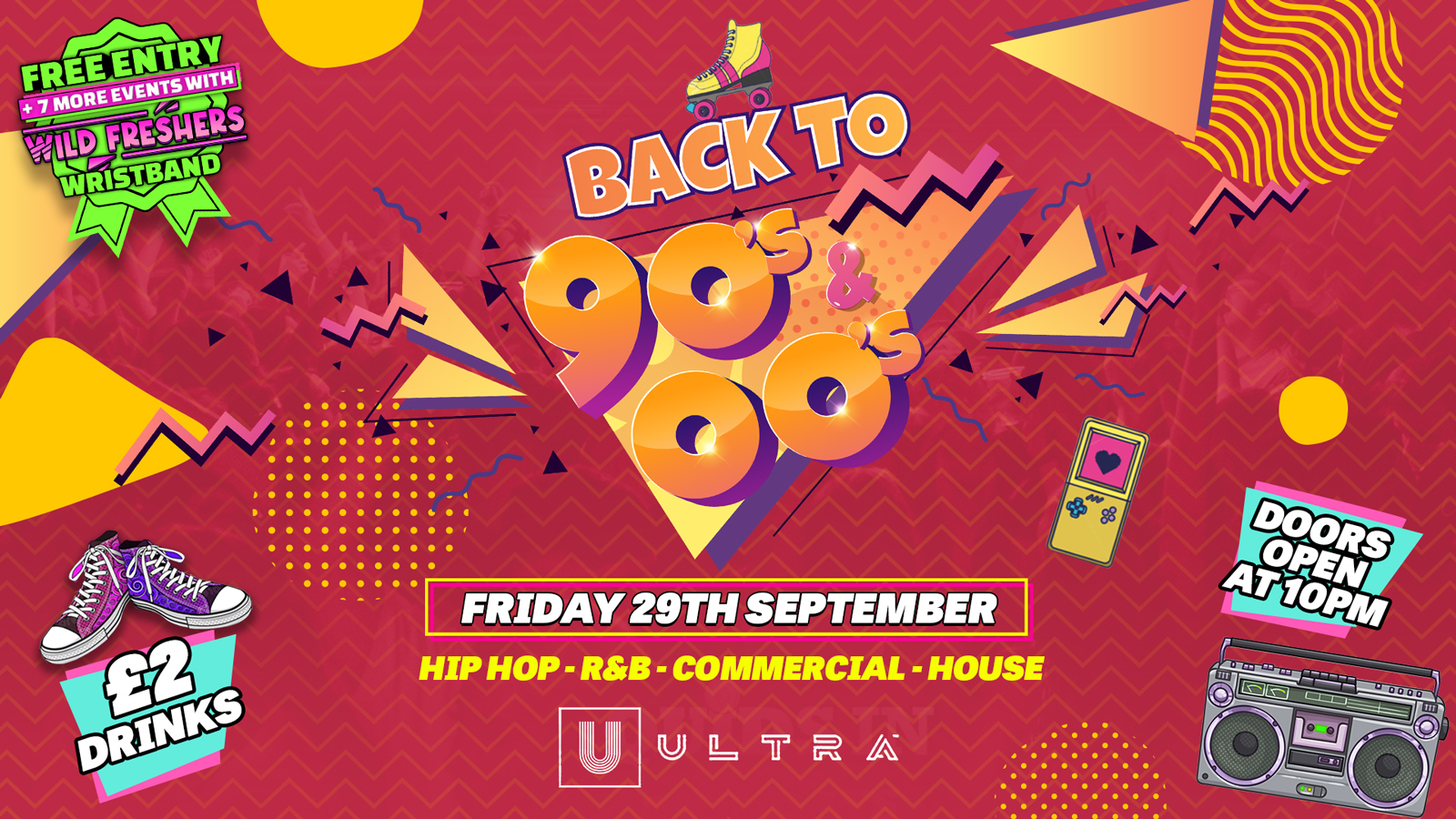 LEEDS NINETIES & NAUGHTIES 🍒 £2 TICKETS 🚨 TONIGHT @ ULTRA [Formerly ...