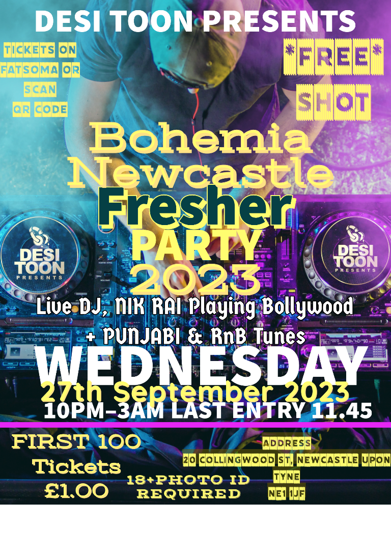 DESI NIGHT NEWCASTLE FRESHERS PARTY 2023 at Bohemia Newcastle ...