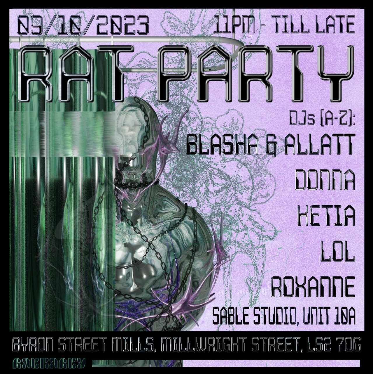 Rat Party (06.10) at Sable Studio, Leeds on 6th Oct 2023 | Fatsoma