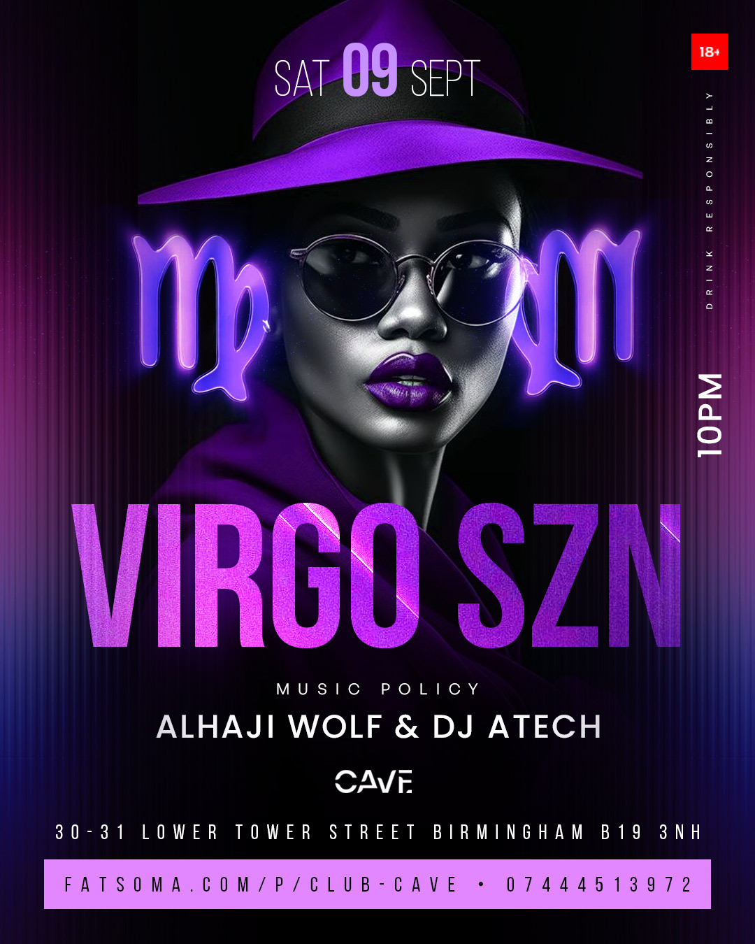 Virgo party - Cavy Saturday at Cave, Birmingham on 9th Sep 2023 | Fatsoma