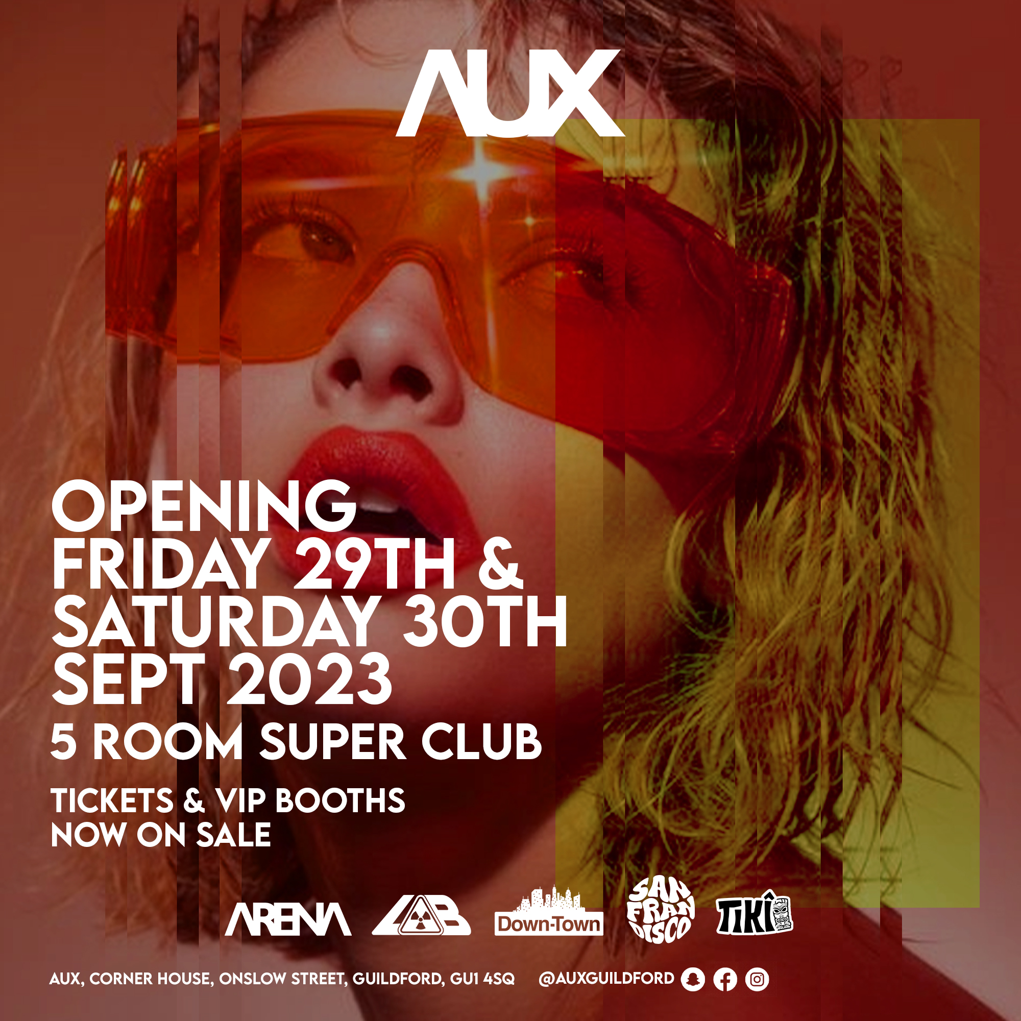 Opening Saturday Night 30th Sept at AUX, Guildford on 30th Sep 2023 ...