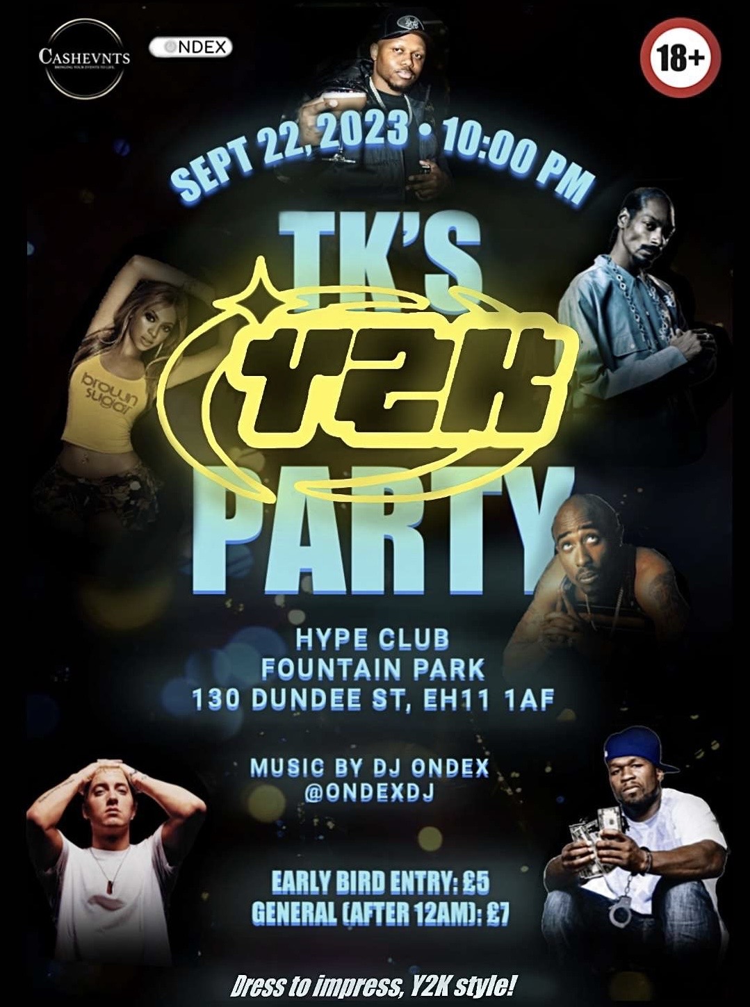 🎉⏮️Y2K TKS party🎉 at Hype Club & Cocktail Lounge, Edinburgh on 22nd Sep ...