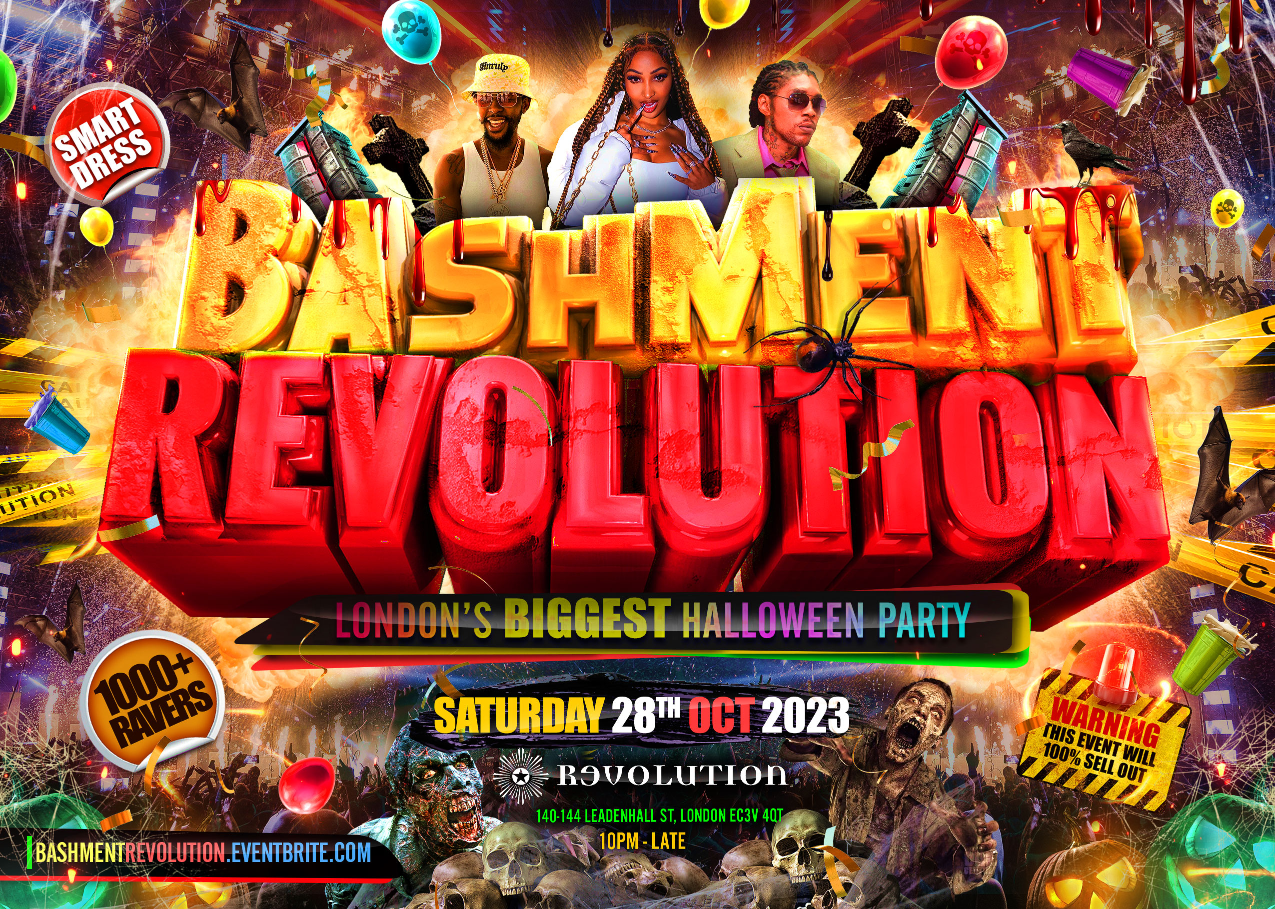 Bashment Revolution - Shoreditch Halloween Party at Revolution London ...